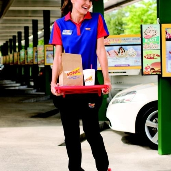 Tops | Sonic Drivein Uniform Blue And Red | Poshmark